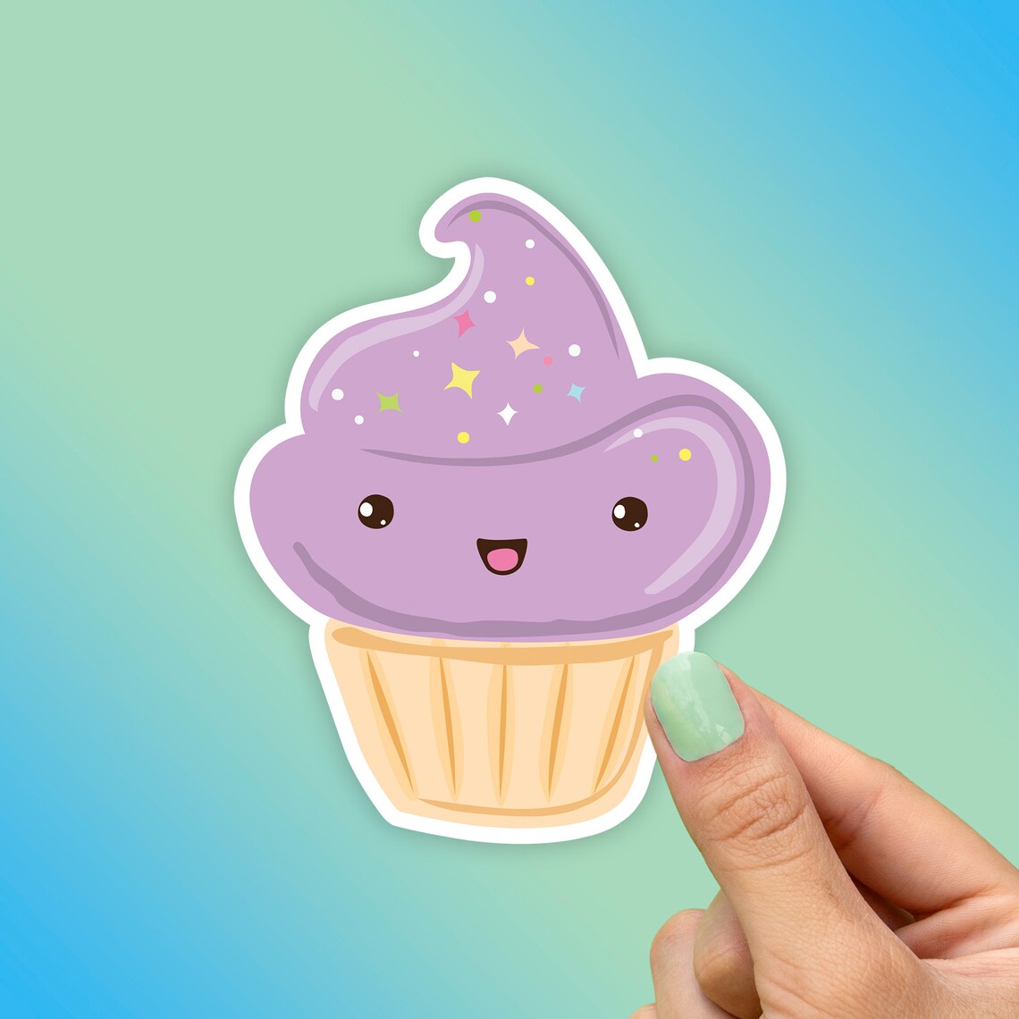 Cute Cupcake Sticker Best Friend Gift Food Stickers Cute - Etsy