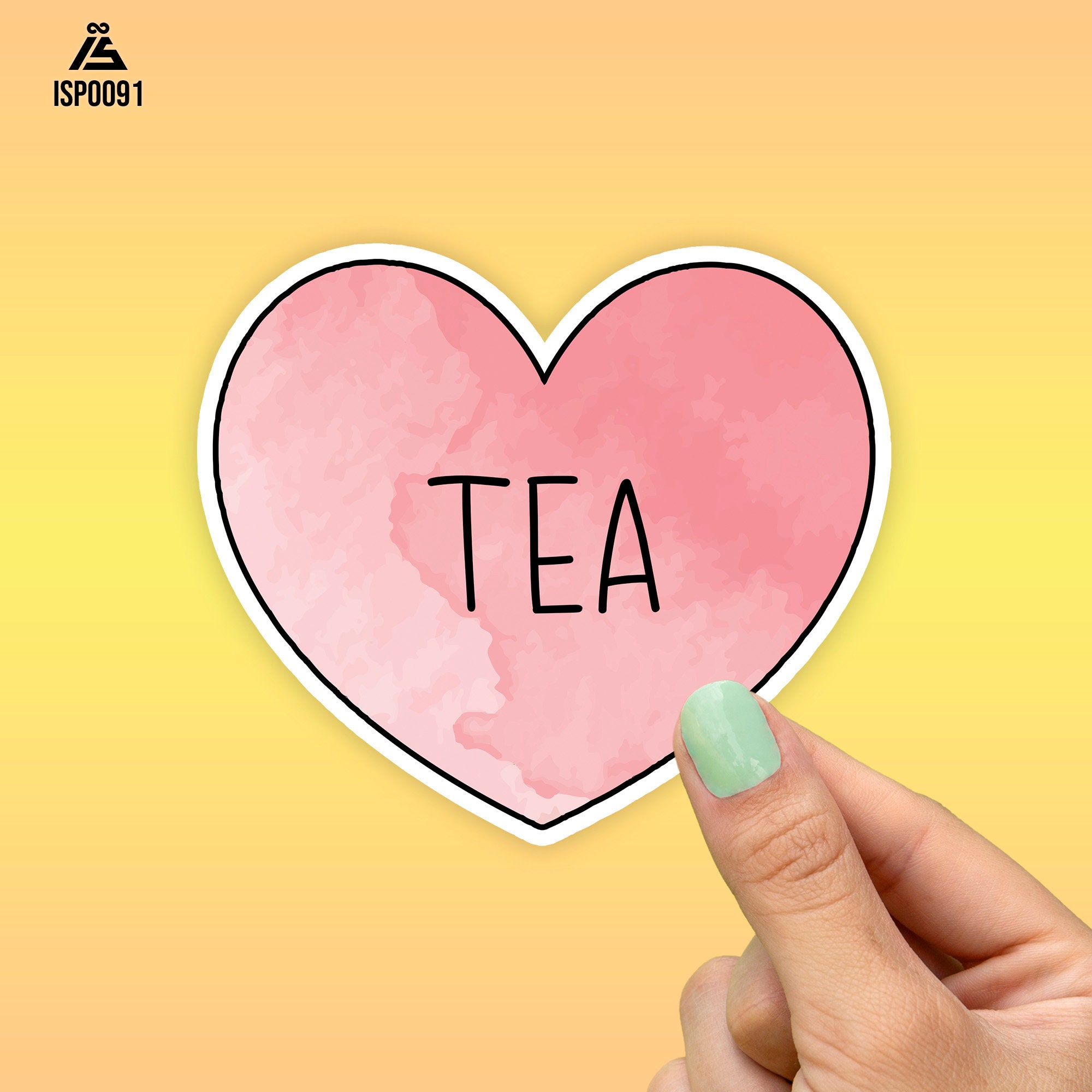I Love Tea Sticker Best Friend Gift Trendy Stickers Cute - Etsy