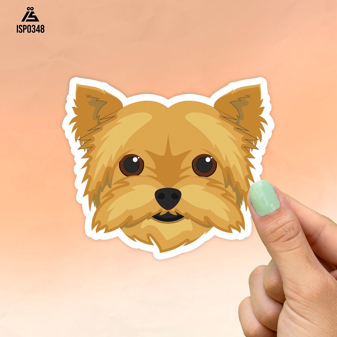 Yorkie Dog Head Sticker, Best Friend Gift, Dog Stickers, Cute Stickers ...