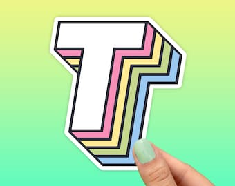 Letter T Stickers - Etsy