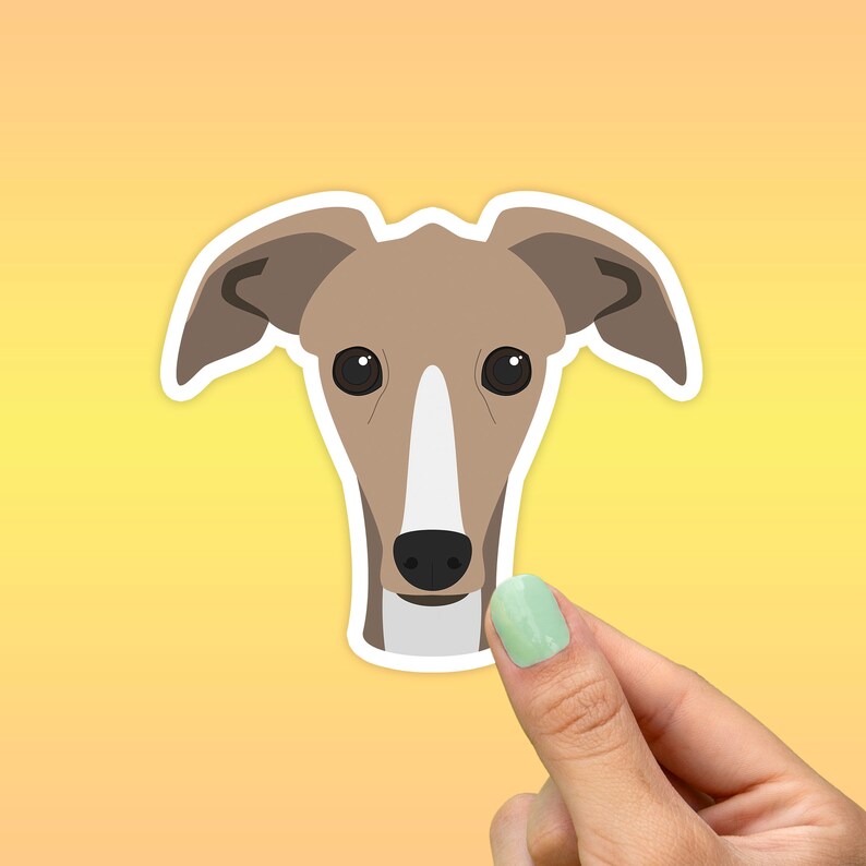 Greyhound Dog Head Sticker Best Friend Gift Dog Stickers | Etsy