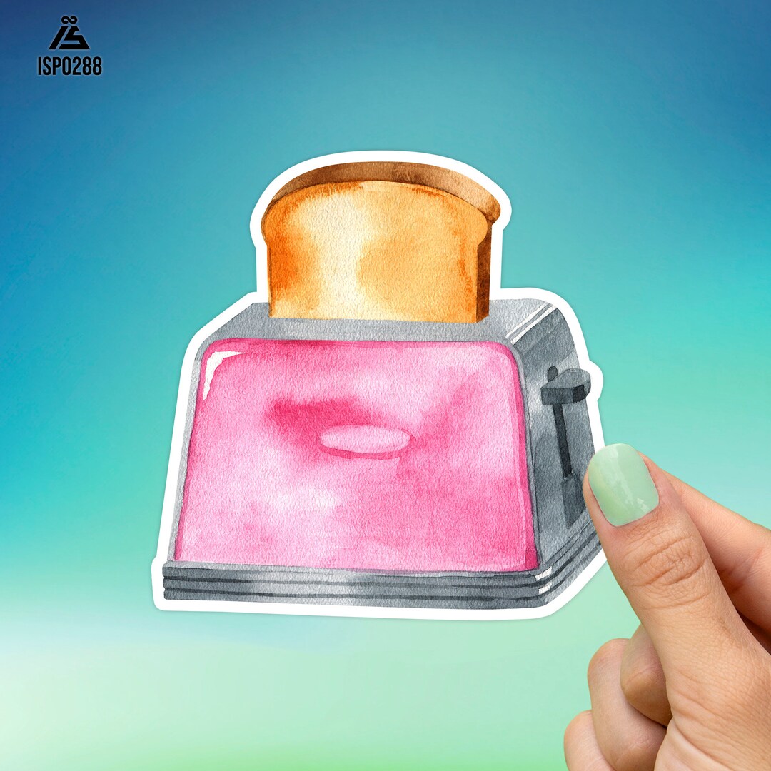 Watercolor Toaster Sticker, Best Friend Gift, Cute Stickers, MacBook ...