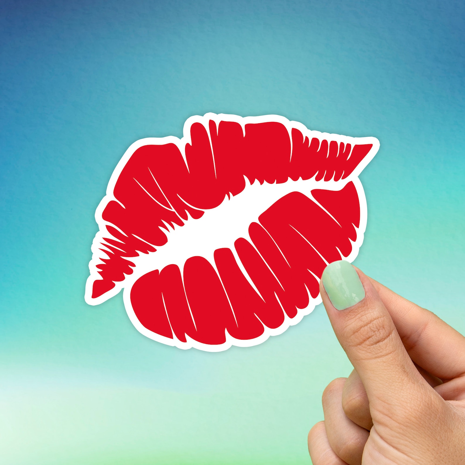 Lipstick Kiss Sticker Best Friend Gift Makeup Stickers Cute | Etsy