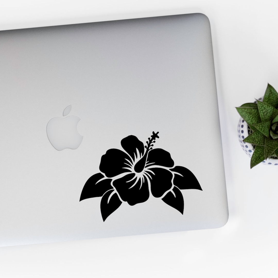 Hibiscus Flower Hibiscus Sticker Hibiscus Decal Car Laptop Vinyl Decal ...