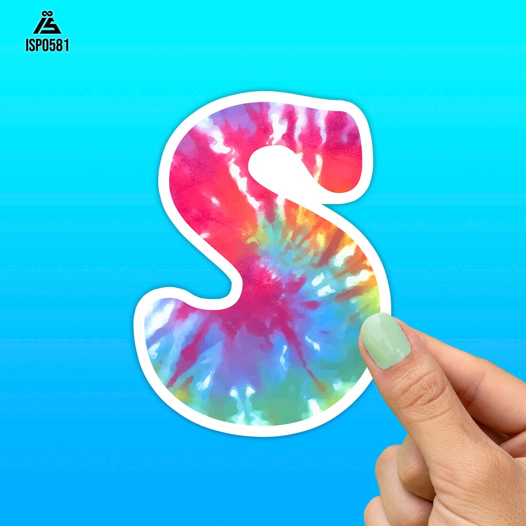 Tie Dye Letter s Font Sticker, Best Friend Gift, Cute Stickers, MacBook ...
