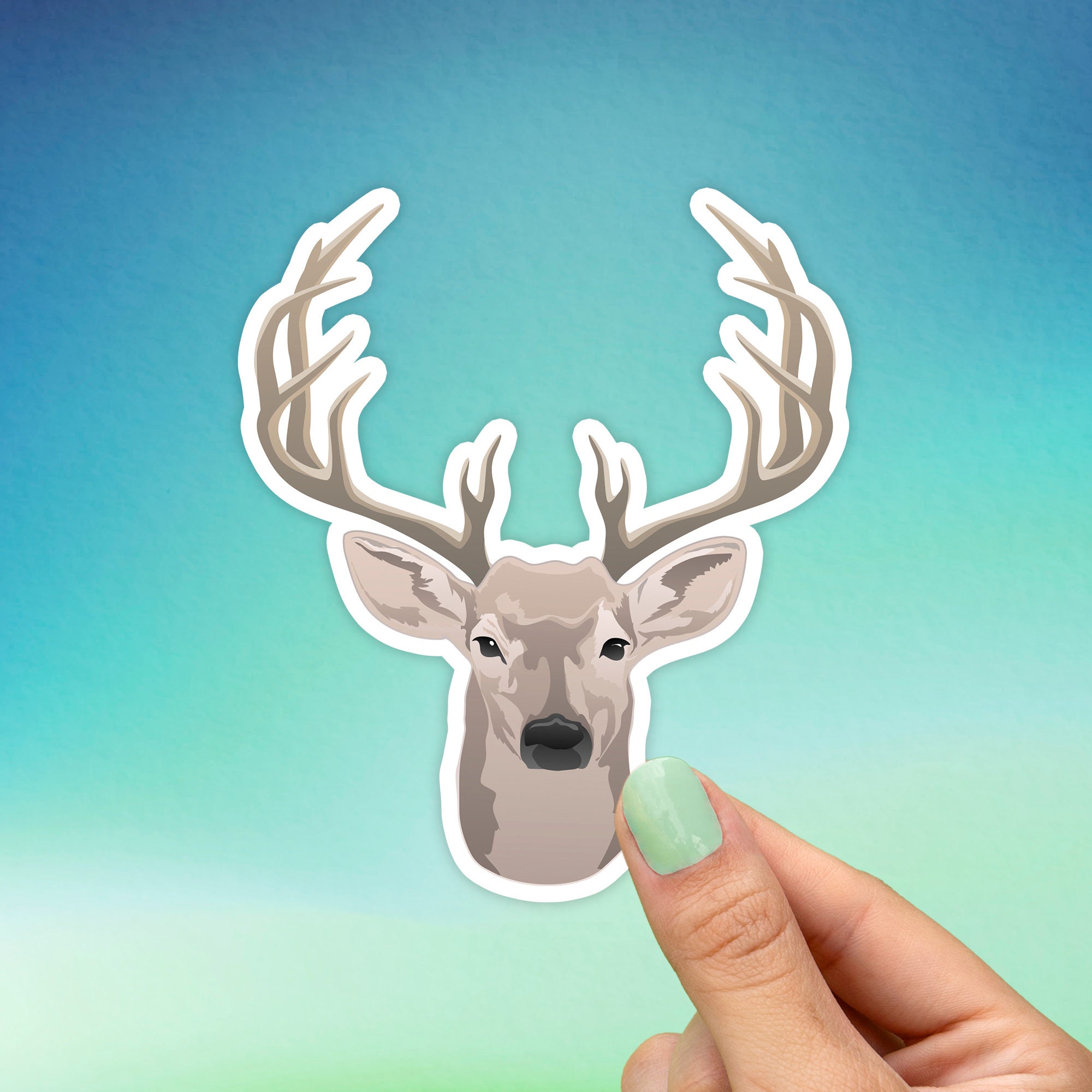 Deer Head Sticker Best Friend Gift Water Bottle Stickers | Etsy