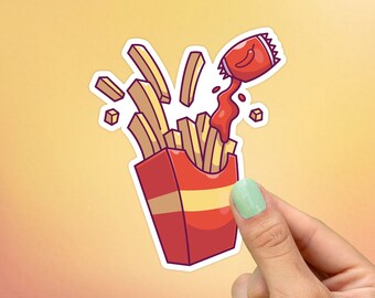French Fries Stickers | Etsy