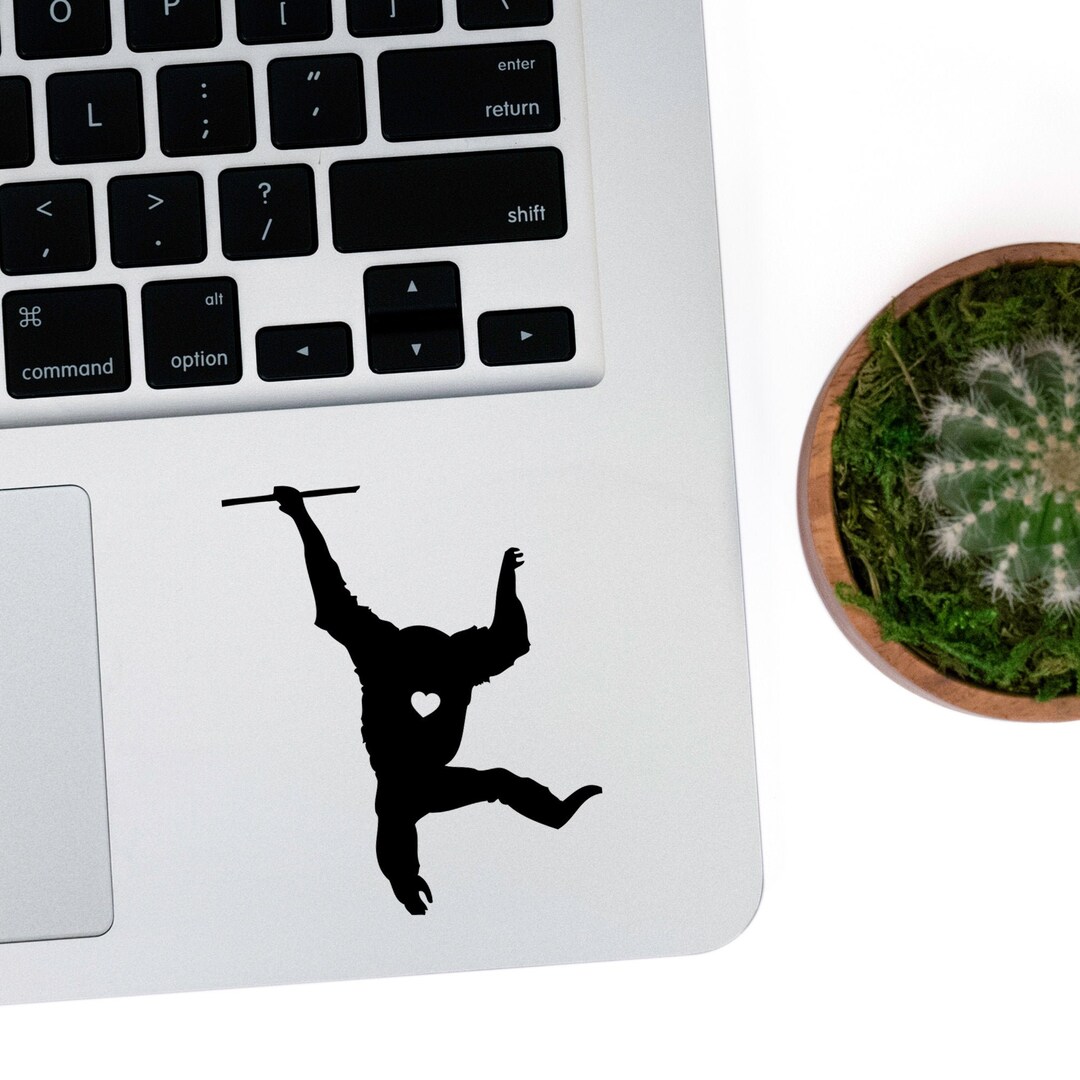 Gibbon W/ Heart Sticker Gibbon Decal Gibbon Monkey Decal Car Laptop ...