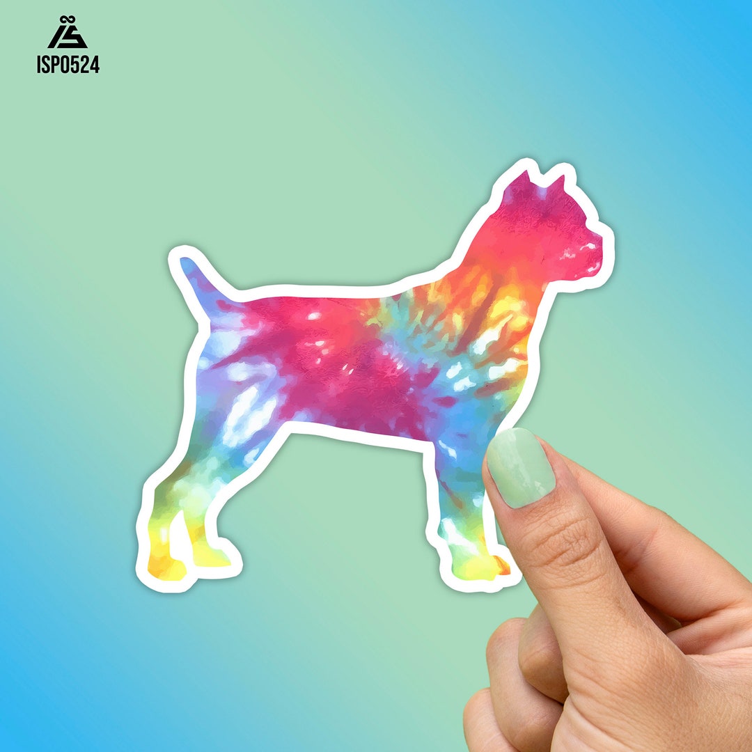 Cane Corso Tie Dye Sticker, Best Friend Gift, Dog Stickers, Cute ...