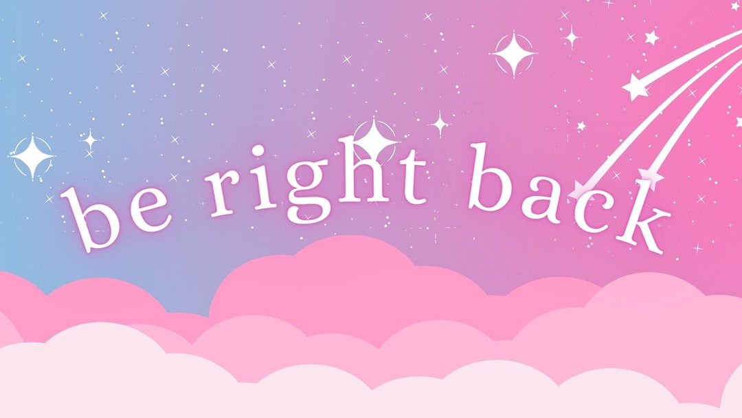 Cute Pastel Twitch Be Right Back BRB ANIMATED - Etsy