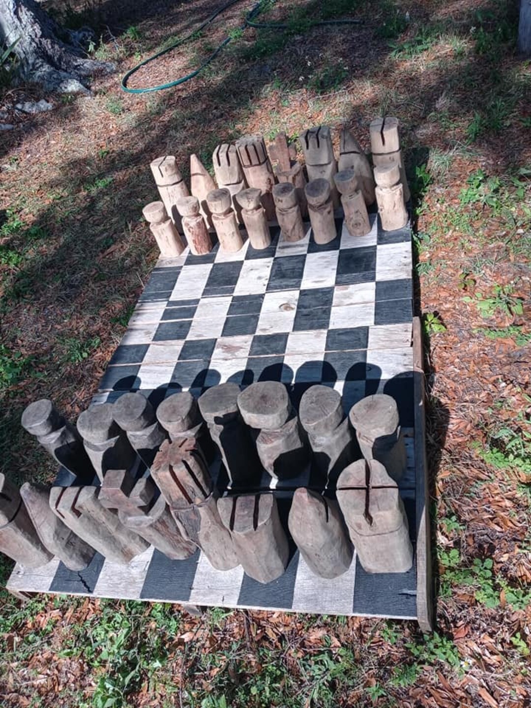 Giant Outdoor Chess Sets for Yard / Garden / Porch Chainsaw - Etsy