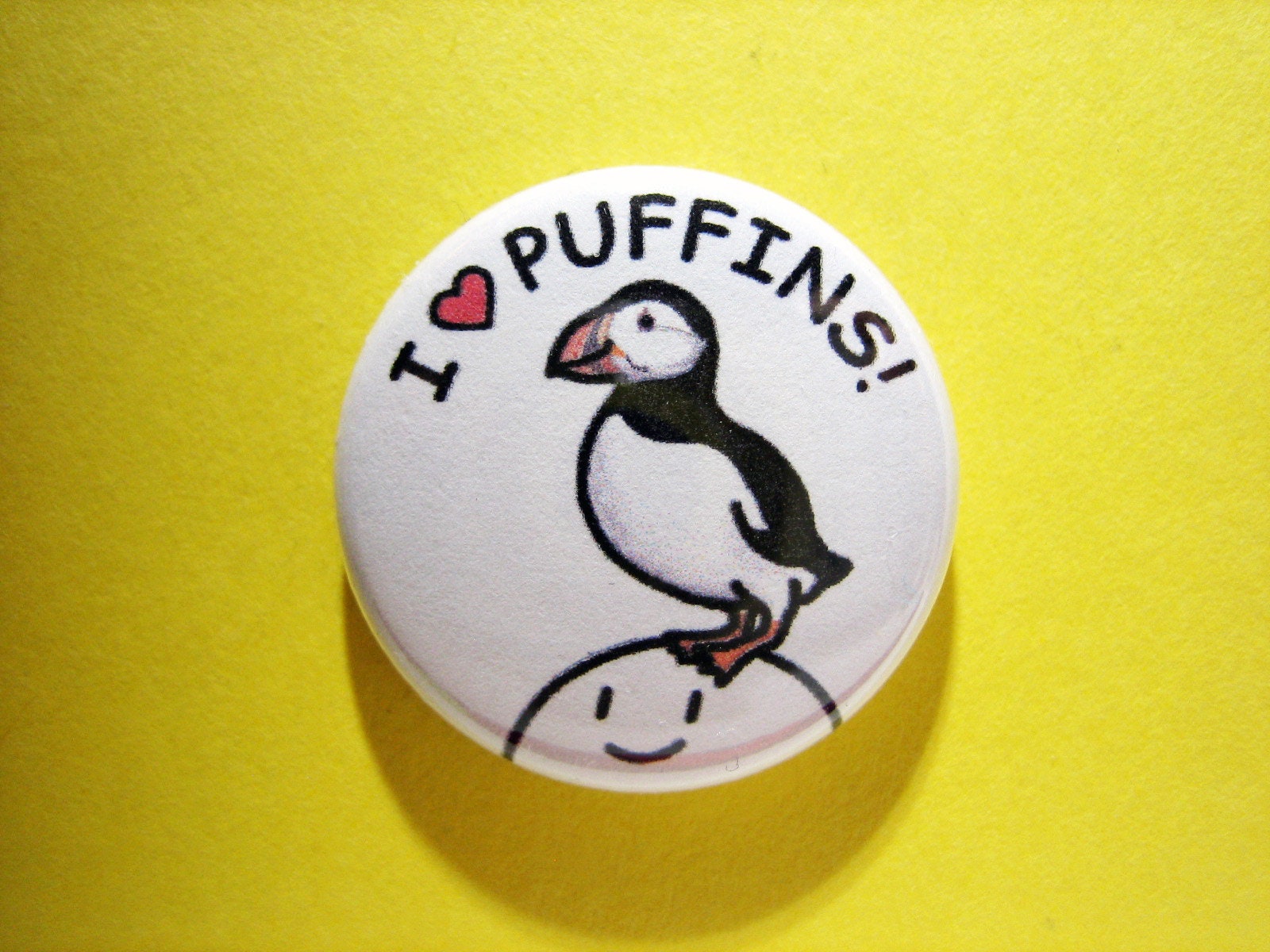 Puffins pin I heart Puffins 1 pin-on button | Etsy