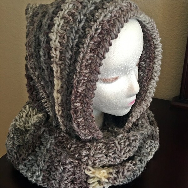 Chunky Hooded Scarf - Etsy
