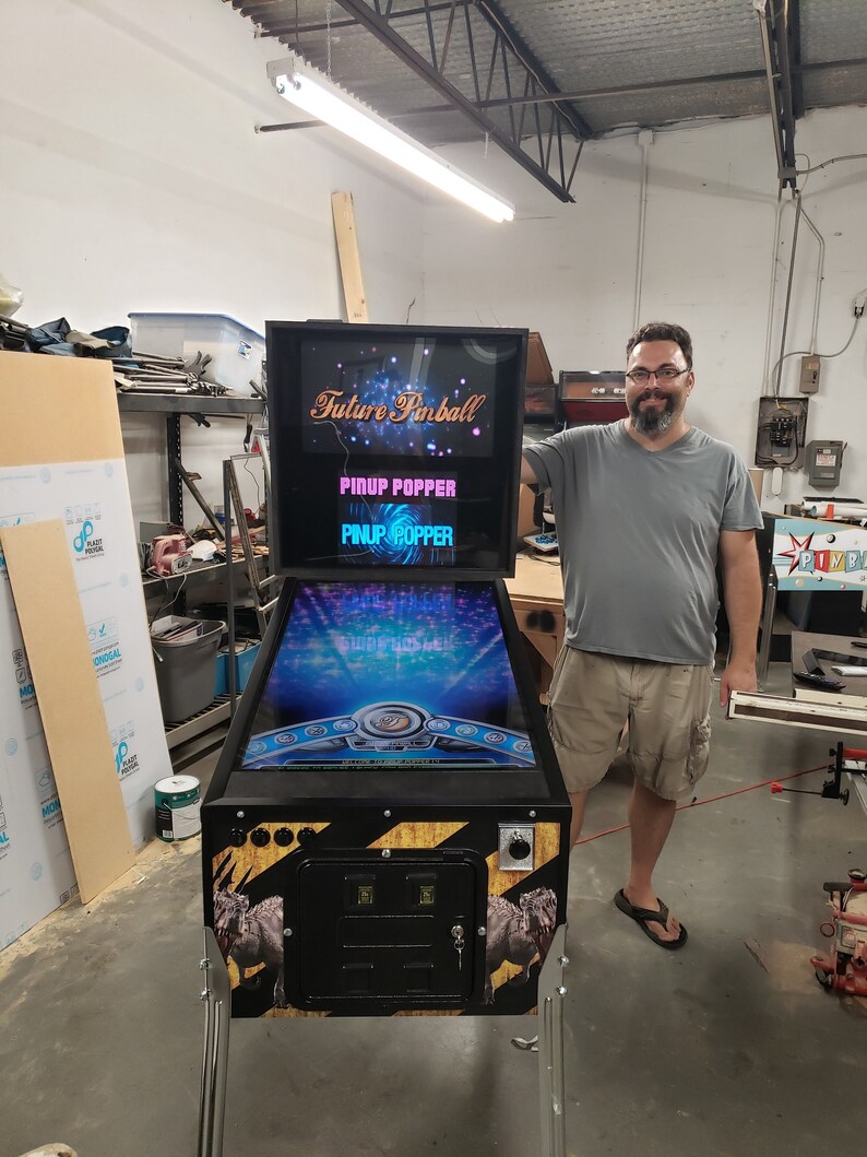 Full Size Virtual Pinball Machine, Pinup Popper, Vp9, Vpx, FP, Subwoofer, 43 Inch 4k Playfield ...