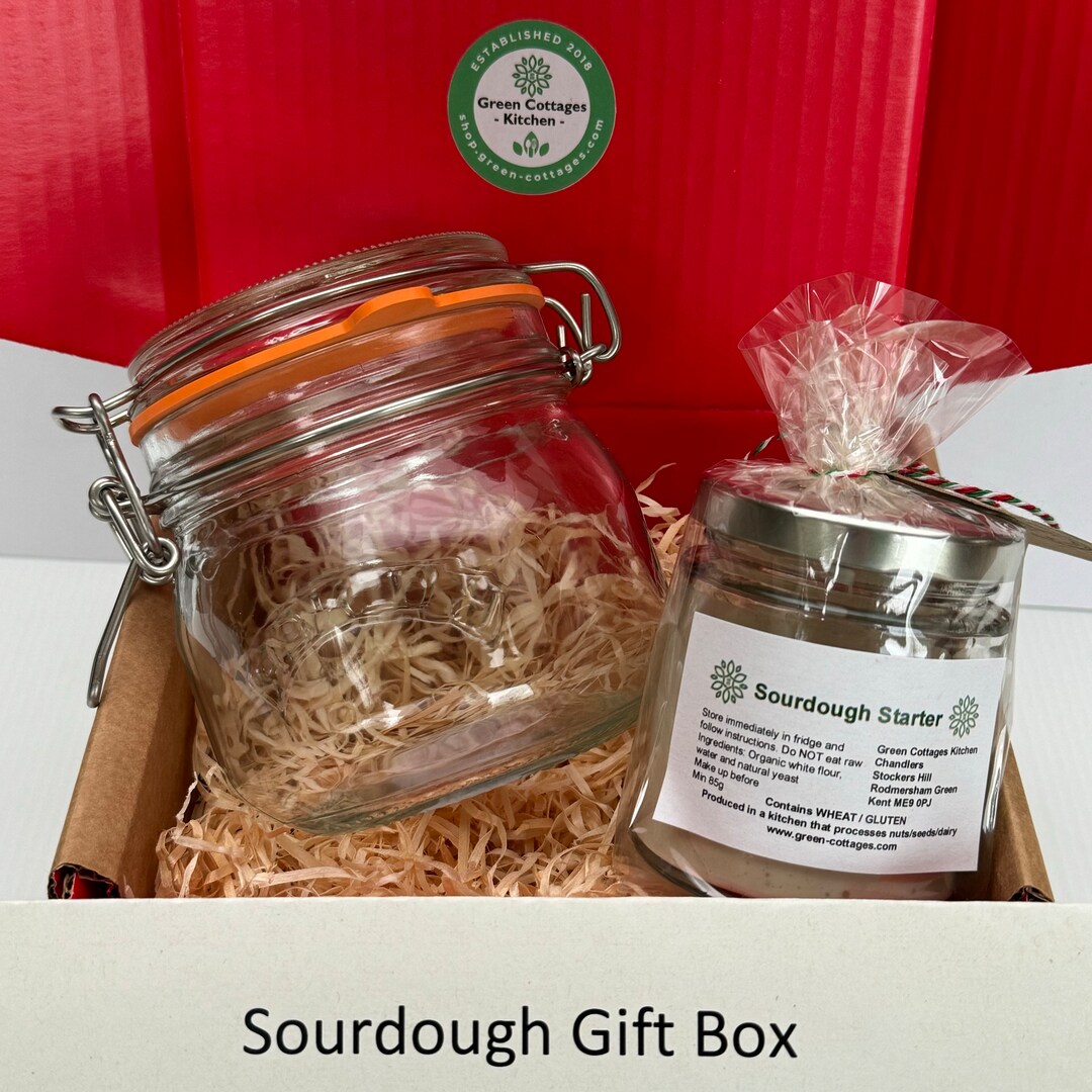 Sourdough Gift Box Including Starter & Kilner Jar - Etsy UK
