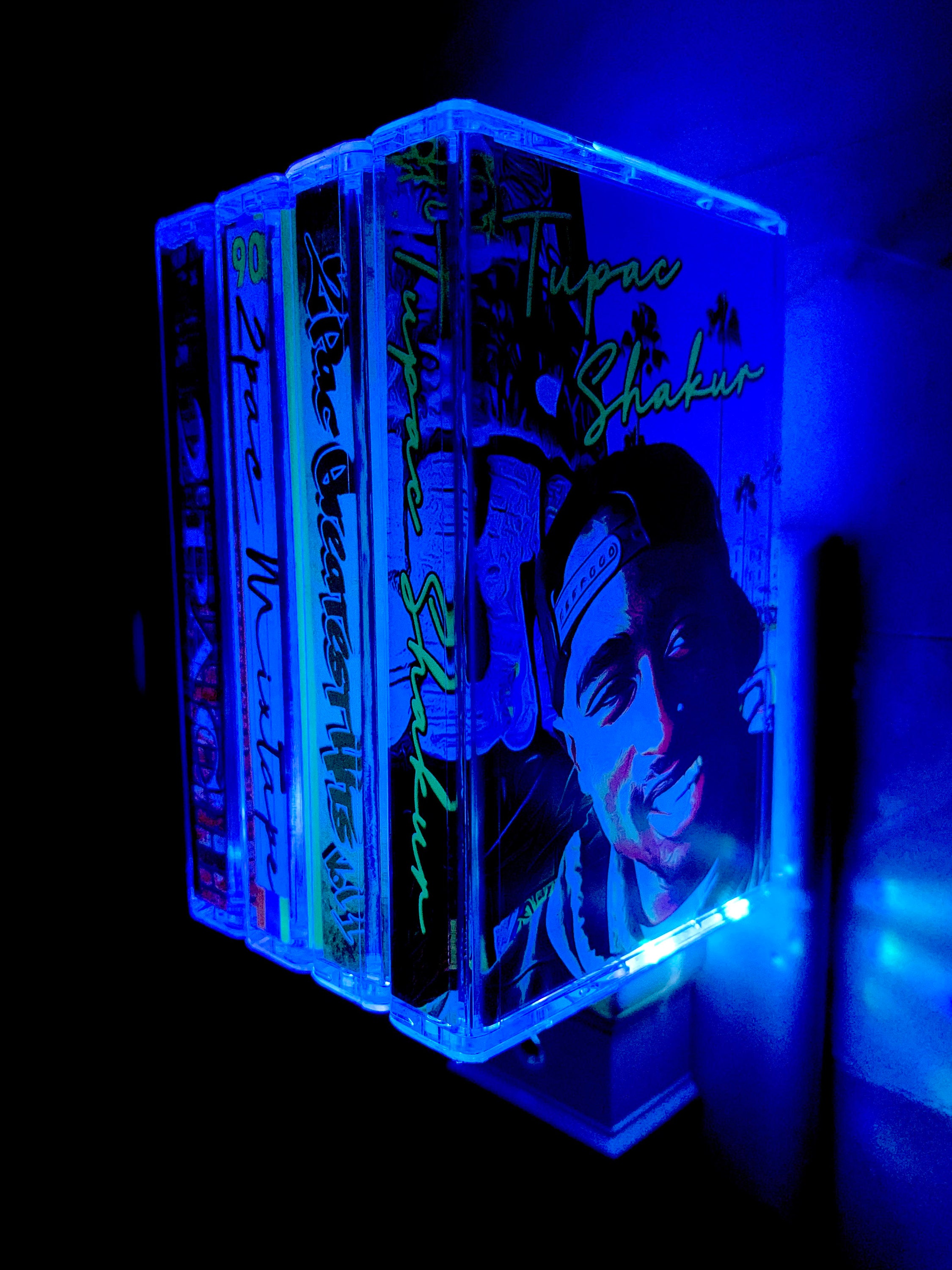 Tupac Night Light-retro Cassette Tape Design-2pac Album Cover - Etsy