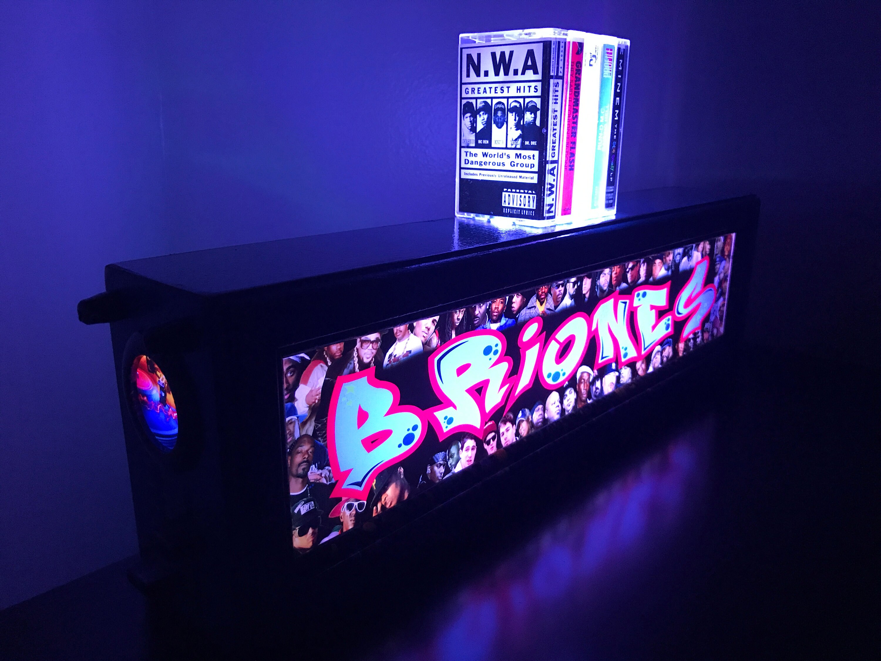 Custom Hip Hop Themed Sign, Hip Hop Wall Art, With Music Reactive Color ...