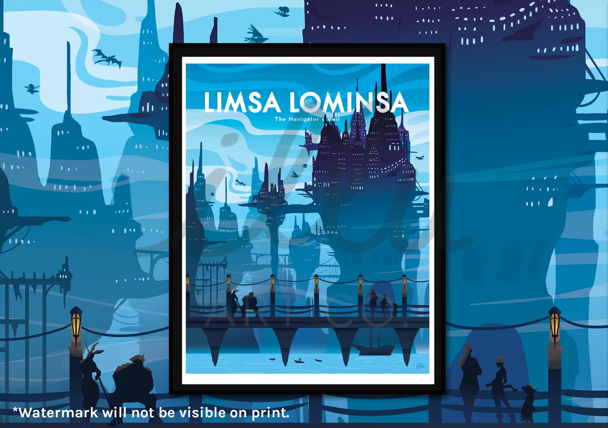 Limsa Lominsa Art Print, FFXIV Art, Final Fantasy, Nerdy Gift, Gamer ...