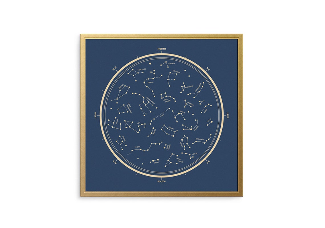 Star Chart Print Vintage Star Chart Minimal Wall Art Star - Etsy