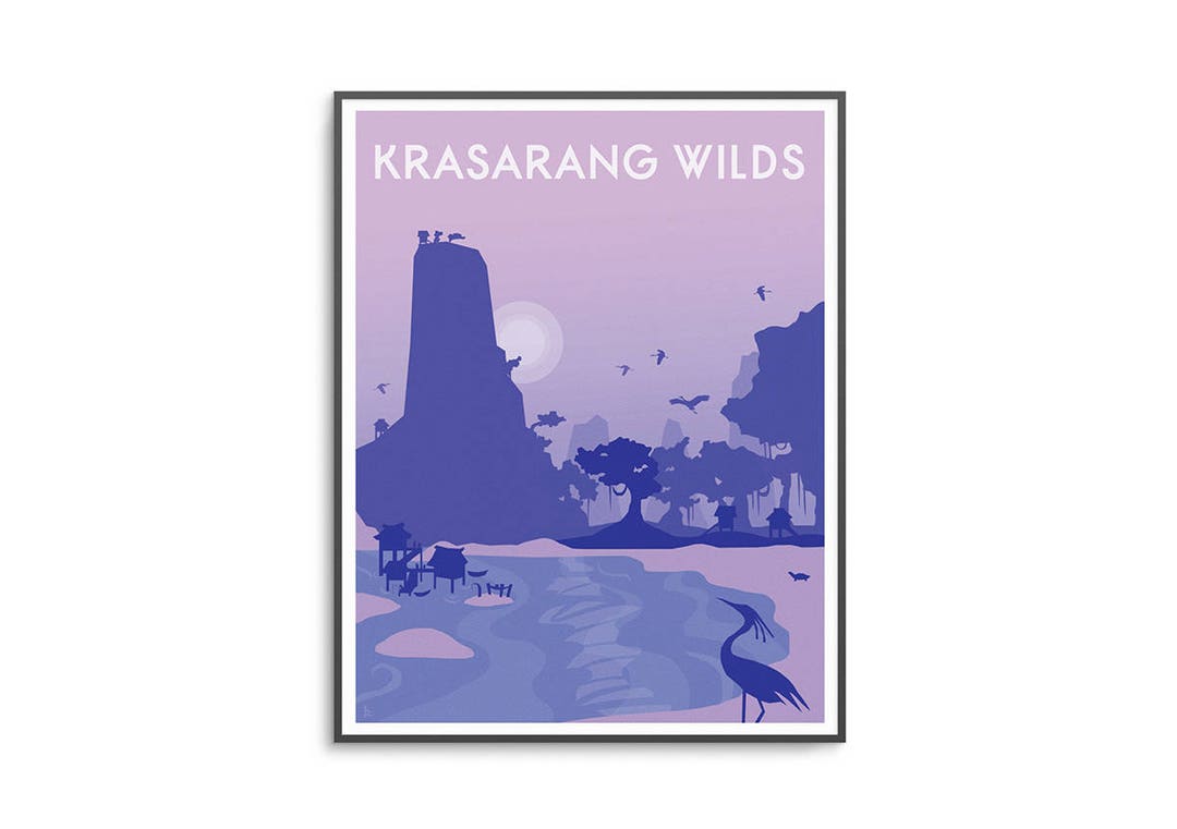 Krasarang Version 1, Warcraft Wall Art, Gift for Gamer, Retro Travel ...