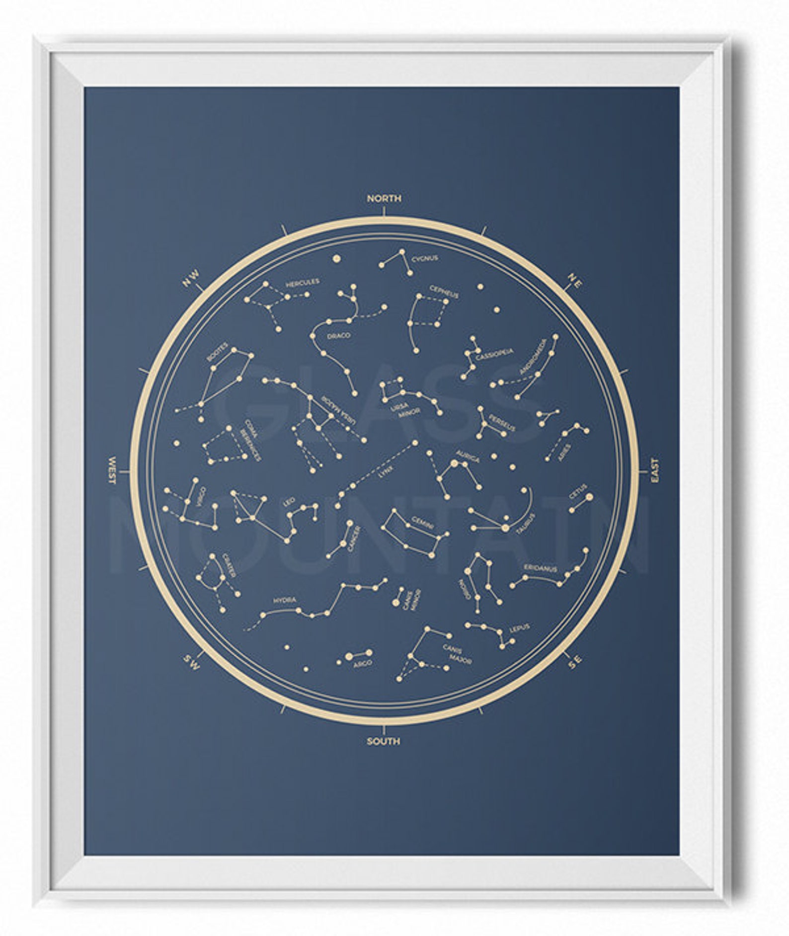 Star Chart Print Vintage Star Chart Minimal Wall Art Star - Etsy