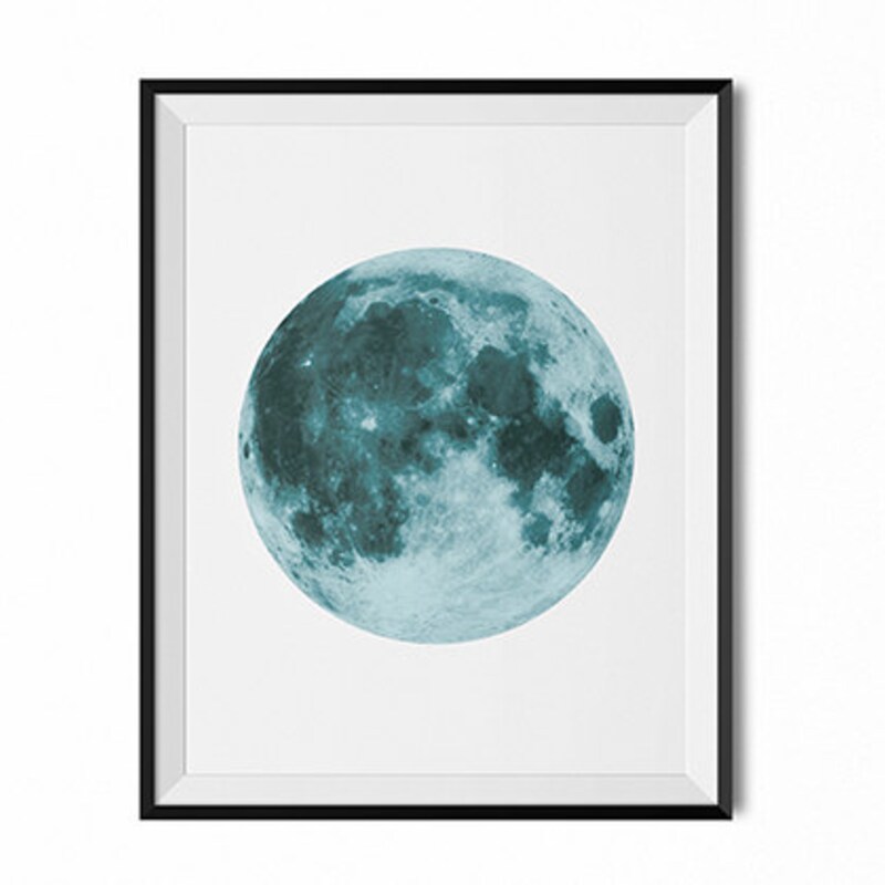 Blue Moon Print - Etsy