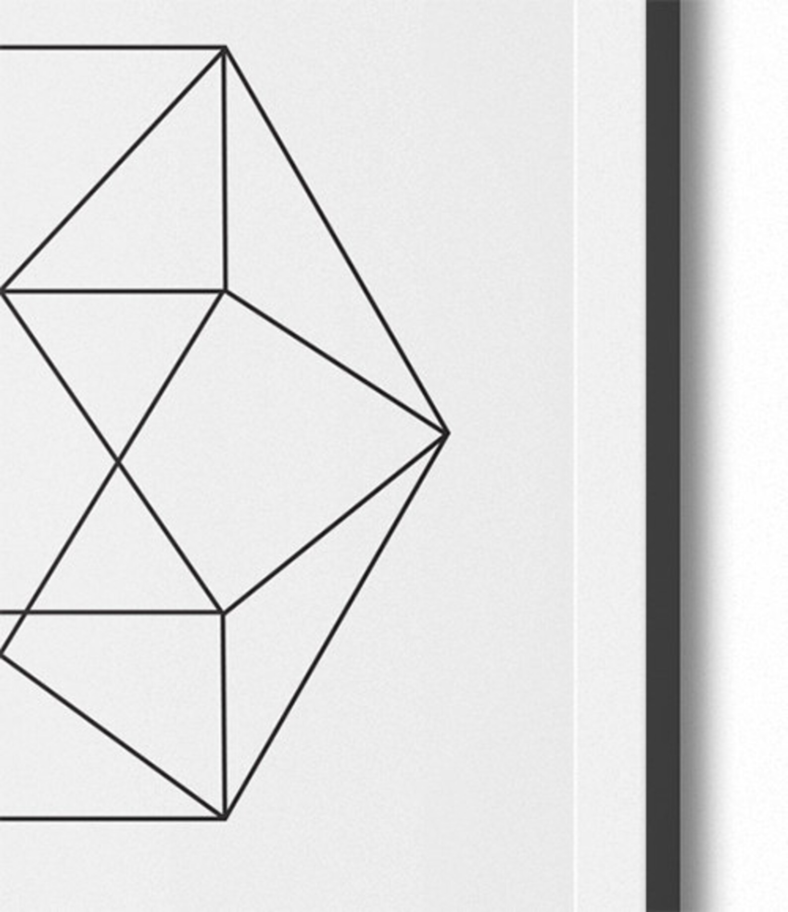 Prism Wall Art Modern Wall Decor Black and White Art - Etsy