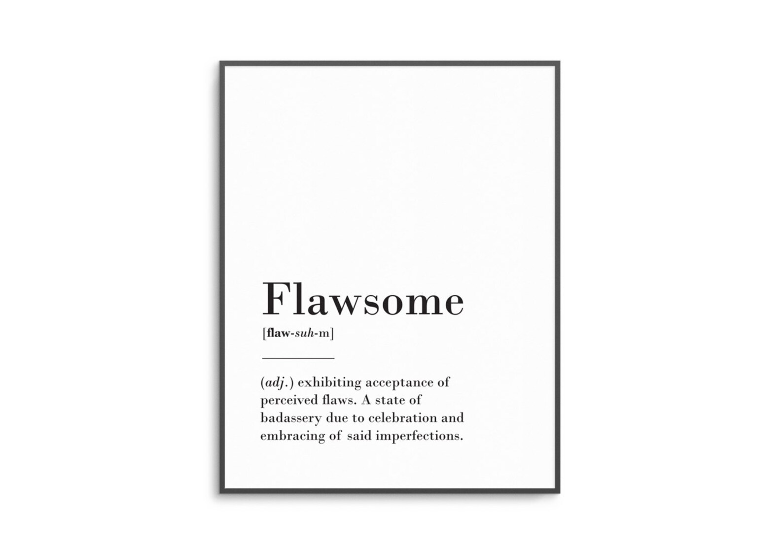 Flawsome Definition Print Funny Office Decor Art Funny - Etsy