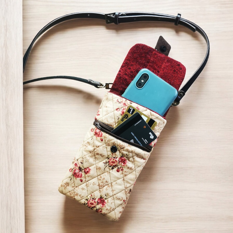 Handmade Crossbody Mobile Phone Bag - Etsy