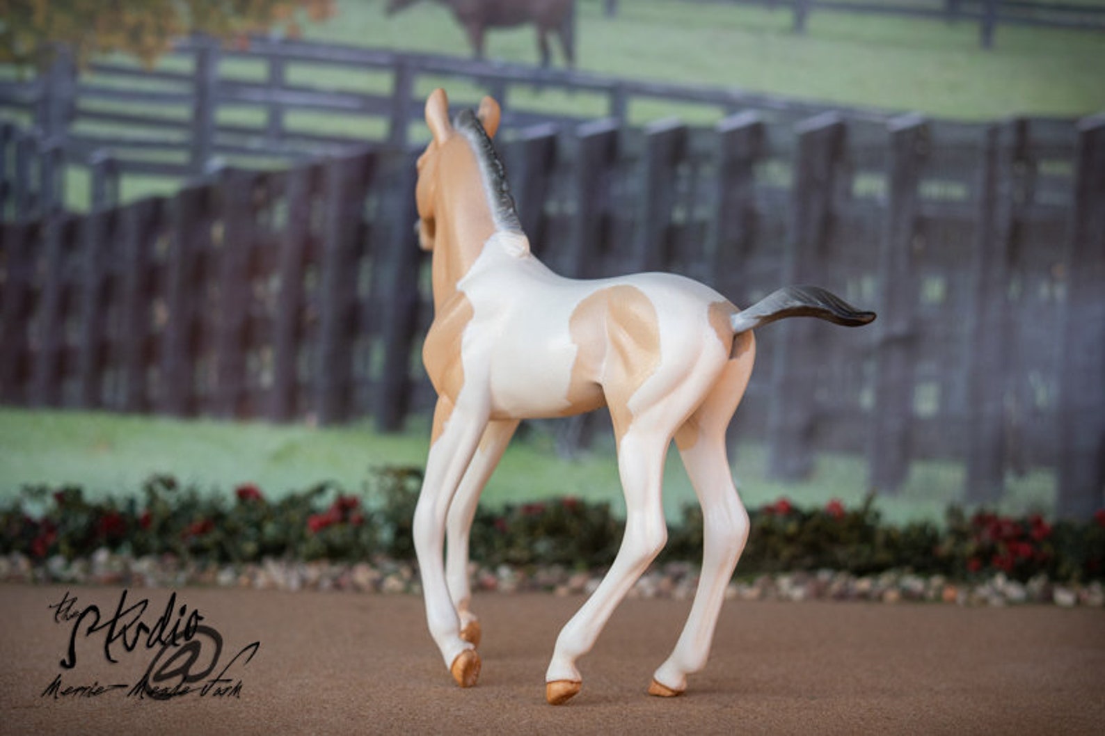 Custom/cm Breyer Model Horse Classic Scale Foal in Buckskin Tobiano - Etsy