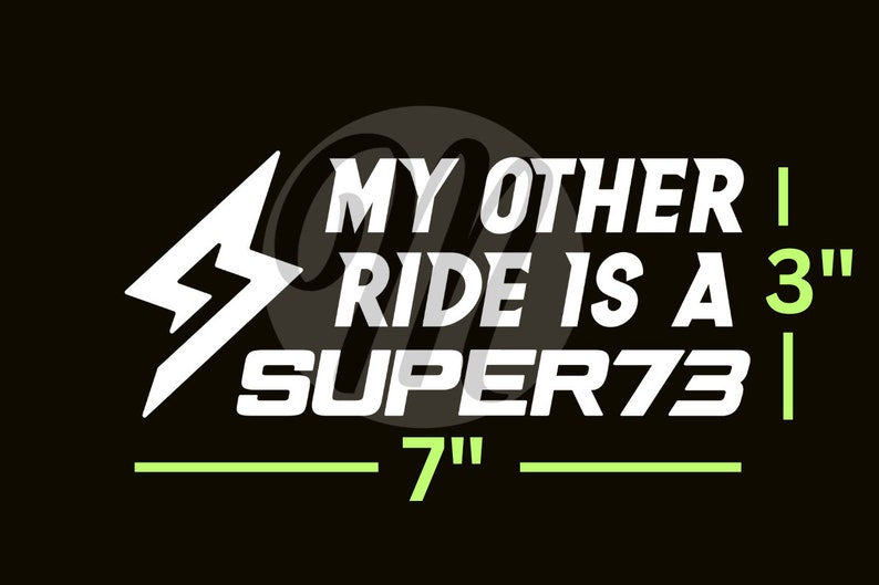 Super 73 Inspired Vehicle Decal | Car Window | Sticker | Electric Bike ...