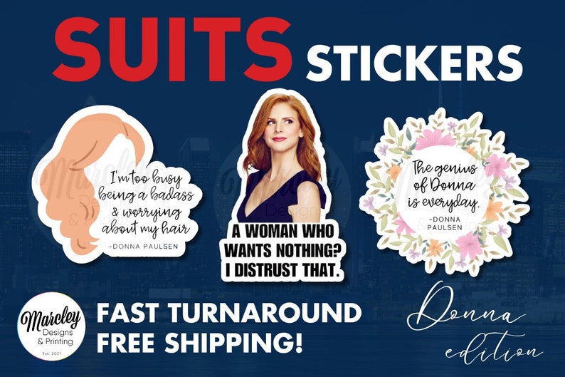Suits TV Show Stickers | Donna Edition| Donna Paulsen | Vinyl Sticker ...