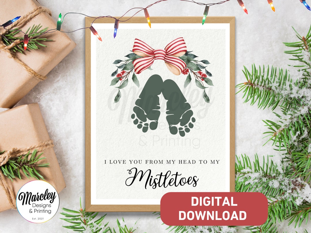 Mistletoe Christmas Footprints | Art | Craft | Baby | Kids | DIY ...