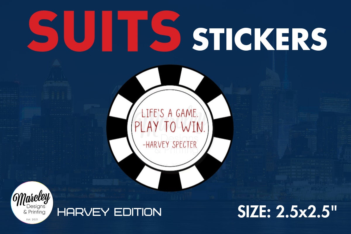 Suits TV Show Stickers | Harvey Edition| Harvey Specter | Vinyl Sticker ...