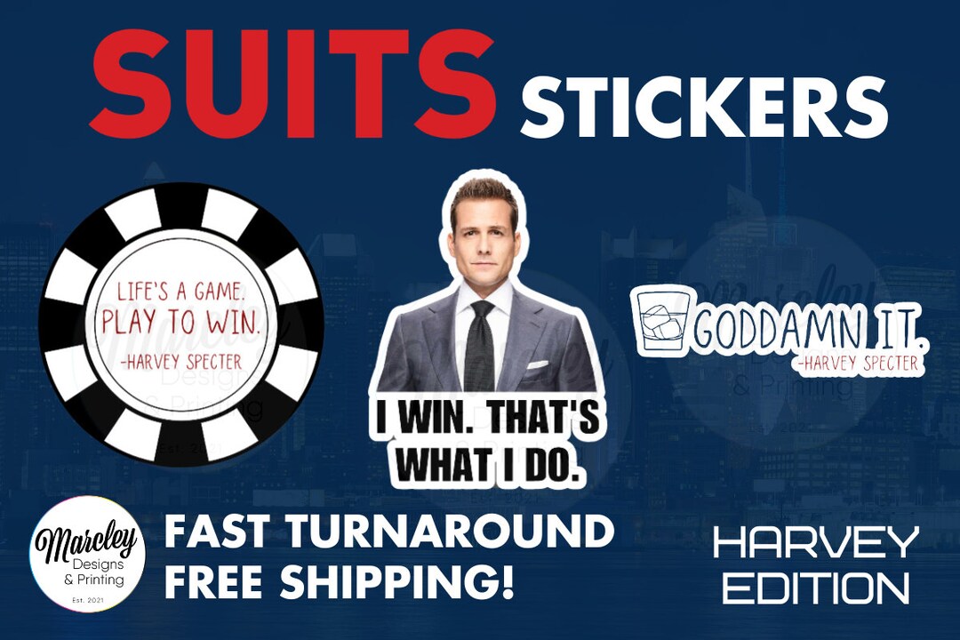 Suits TV Show Stickers | Harvey Edition| Harvey Specter | Vinyl Sticker ...