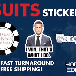 Suits TV Show Stickers | Harvey Edition| Harvey Specter | Vinyl Sticker ...