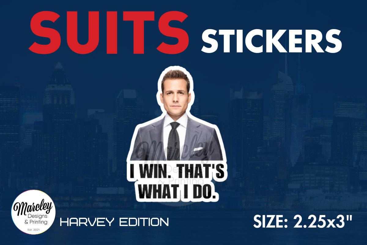Suits TV Show Stickers | Harvey Edition| Harvey Specter | Vinyl Sticker ...