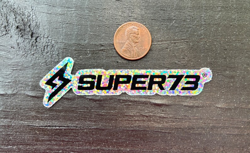 Super73 Glitter Bike Sticker | Helmet Sticker| Water Bottle Sticker ...
