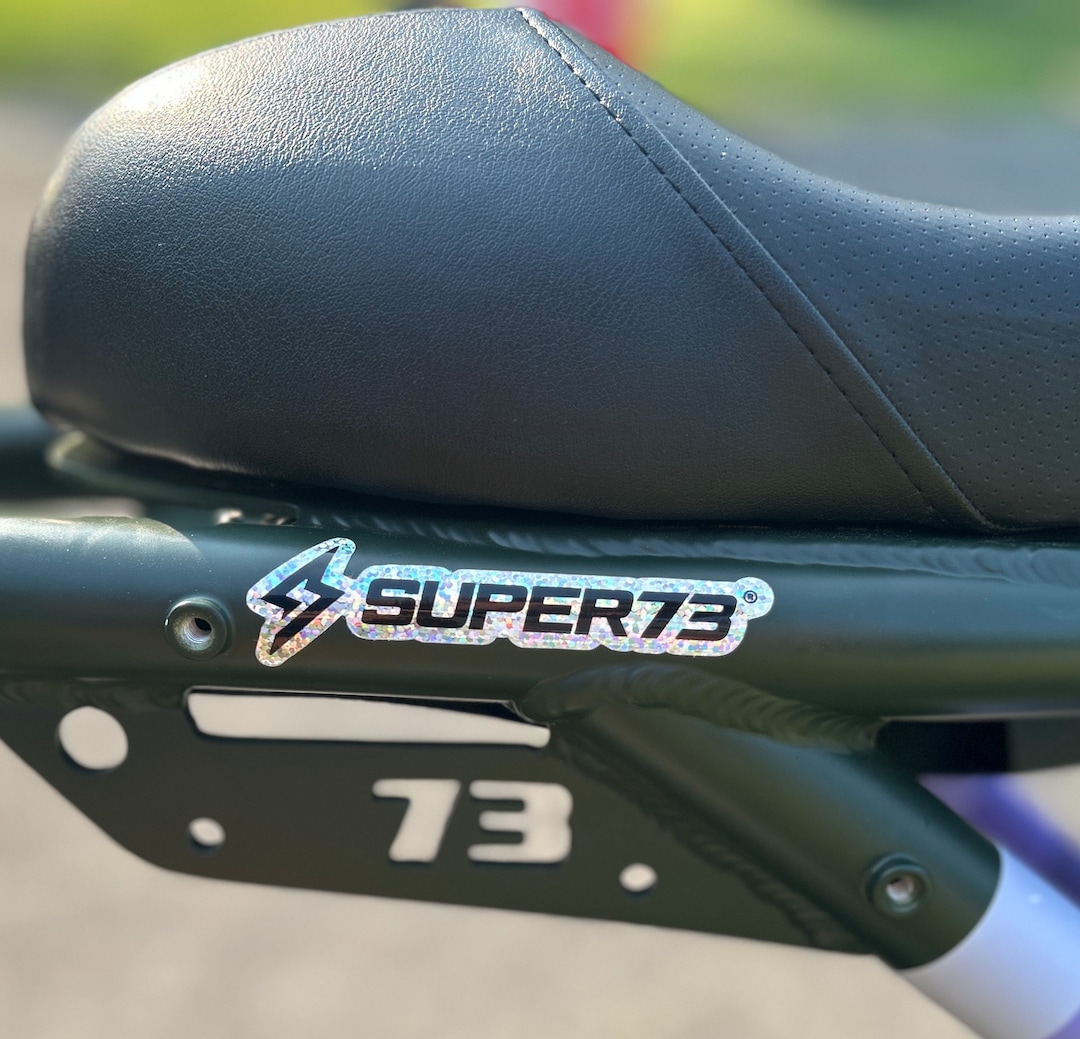 Super73 Glitter Bike Sticker | Helmet Sticker| Water Bottle Sticker | Laptop Decal| Notebook ...