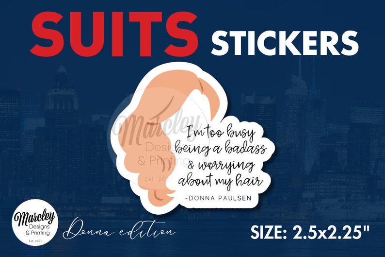 Suits Tv Show Stickers Donna Edition Donna Paulsen Vinyl Sticker T Lawyer Law Firm Funny
