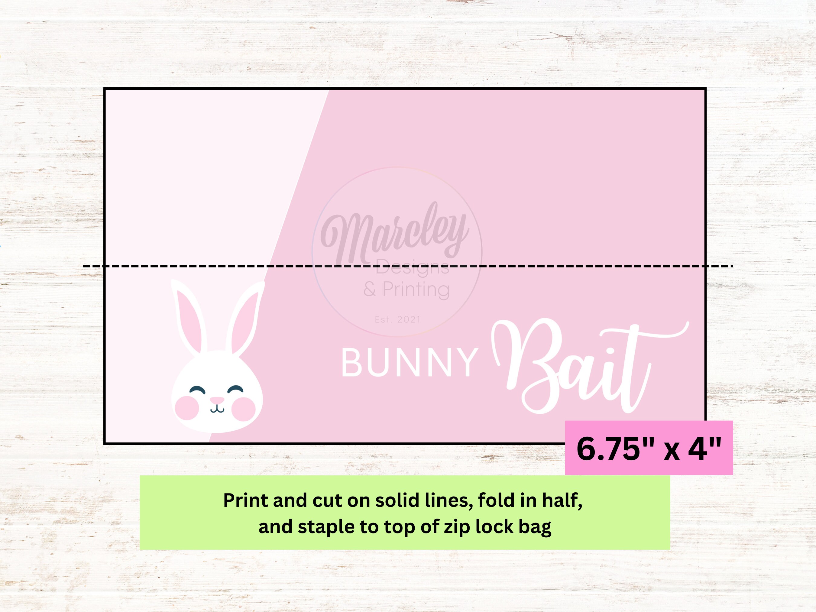 Easter Bunny Bait | Chick Feed | Printable Ziplock Bag Topper | DIGITAL ...