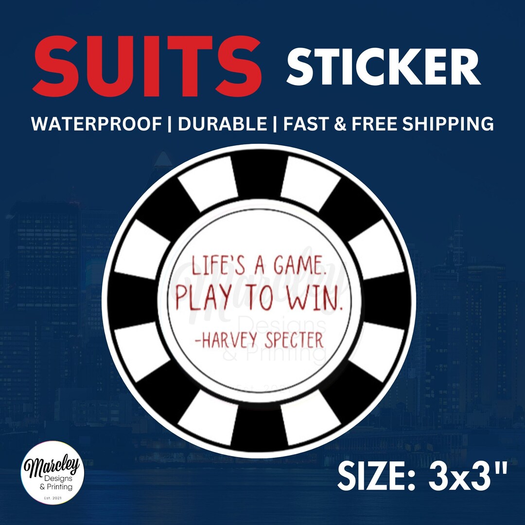 Suits TV Show Sticker | Harvey | Harvey Specter | Vinyl Sticker | Gift ...