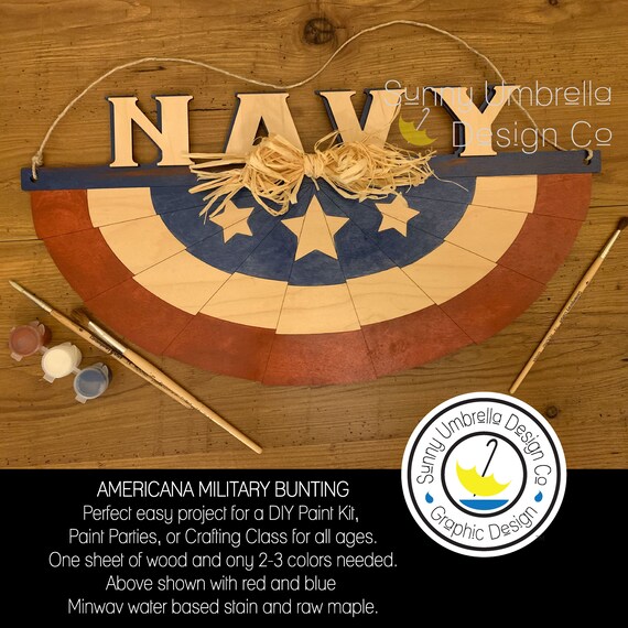 Military Bunting SVG Files for DIY Paint Kits | Etsy