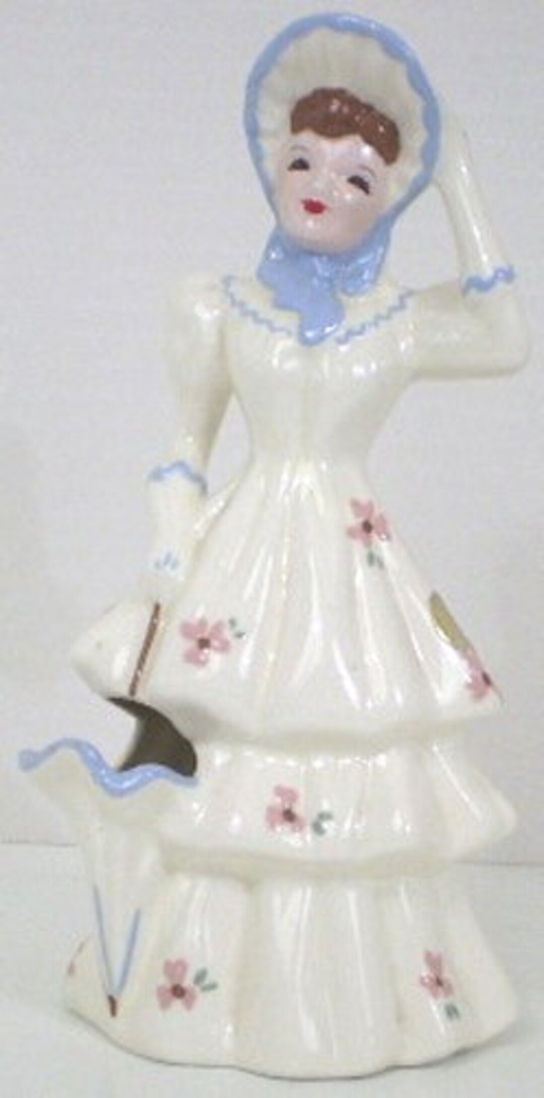 Florence Ceramics Emily FH Flower Holder Full Foil Label White 8" - Etsy