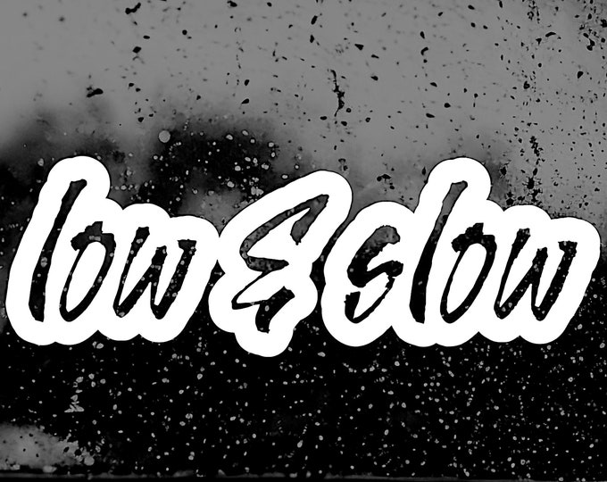 LOW & SLOW Decal | JDM Stickers for Windows Car Laptop Skateboard | Car ...