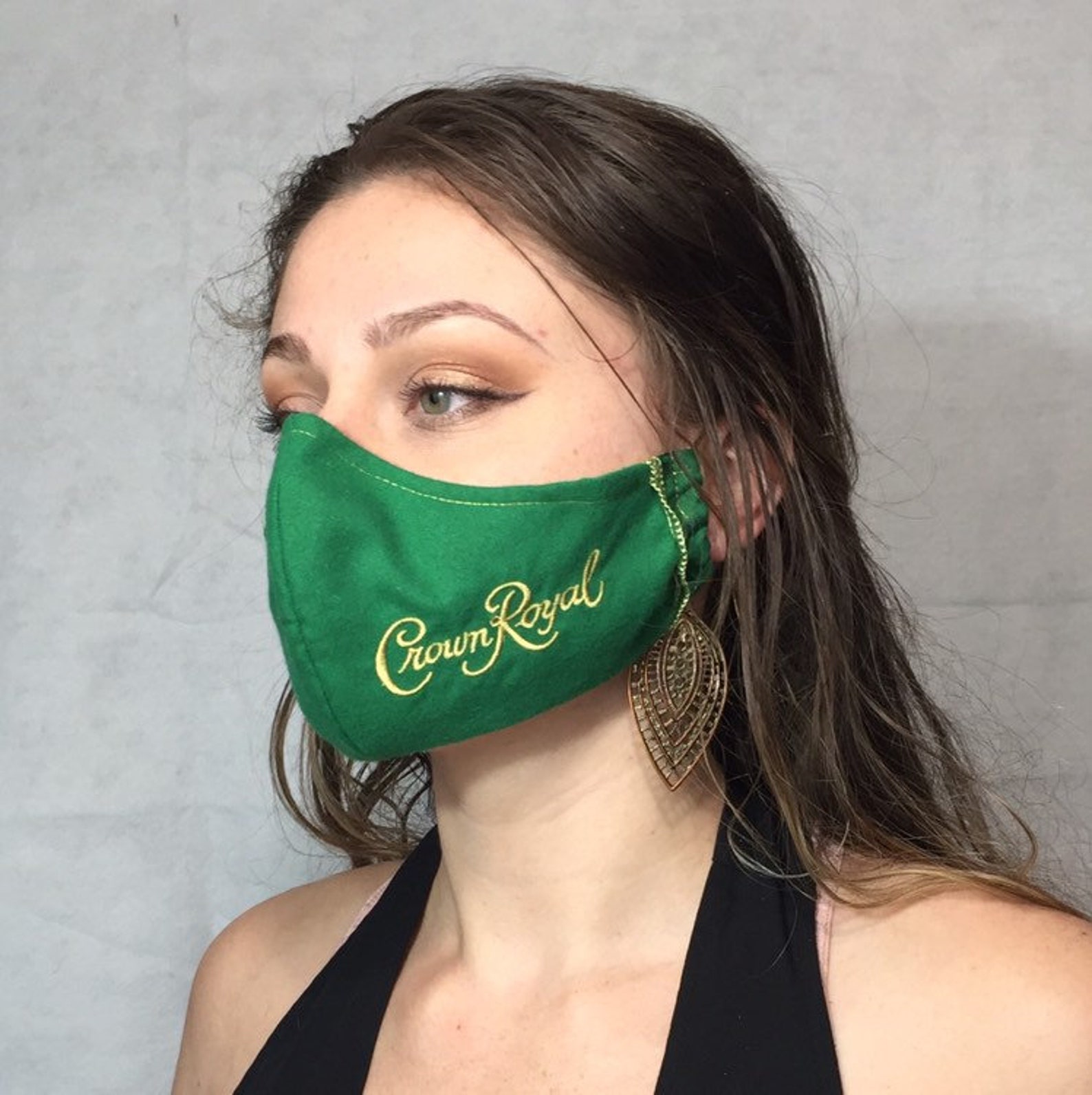 Womens Green Crown Royal Face Mask Washable Reusable Cotton - Etsy