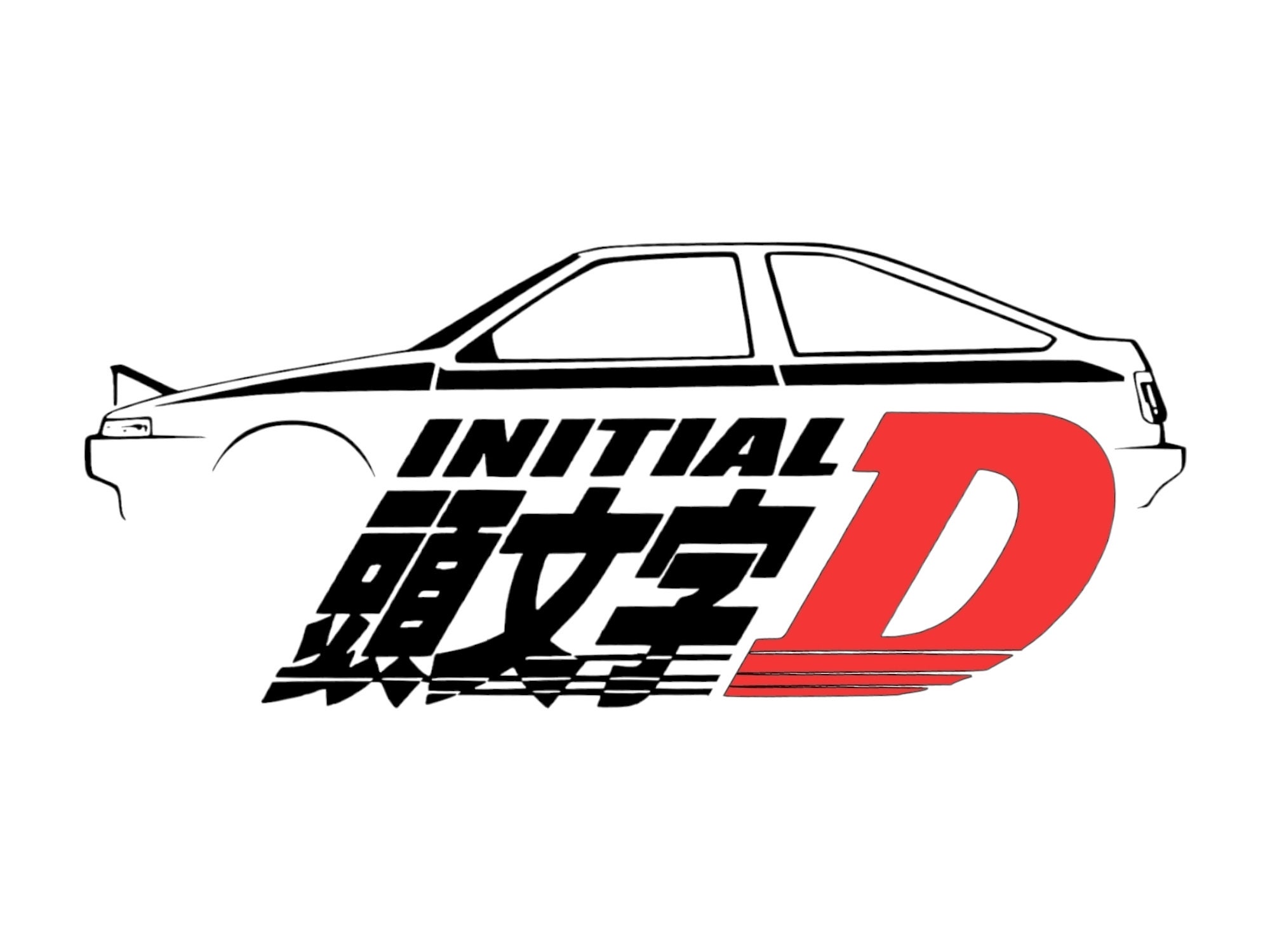 Initial D Decal JDM Stickers for Windows Car Laptop Skateboard Japanese ...