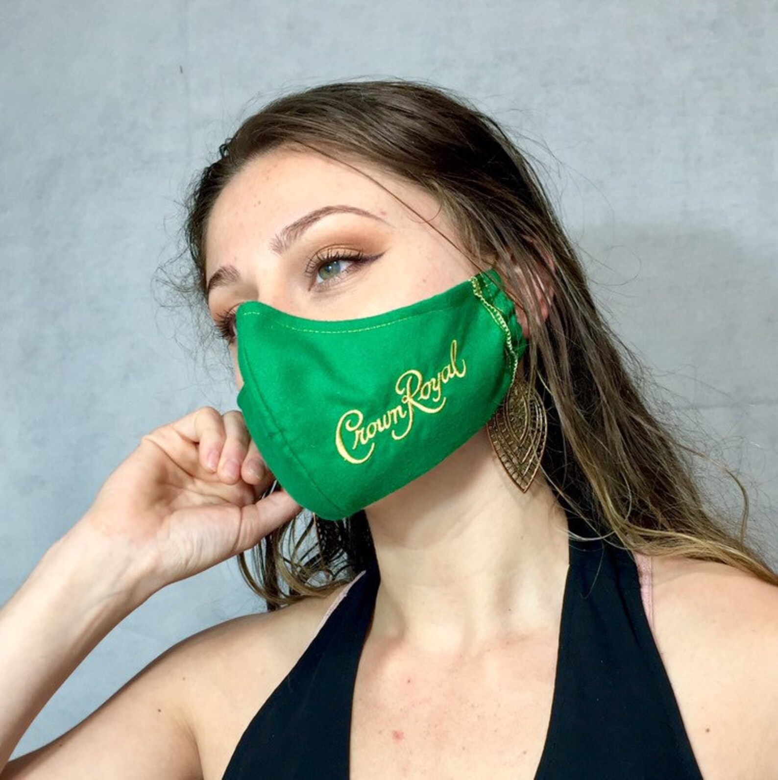 Womens Green Crown Royal Face Mask Washable Reusable Cotton | Etsy