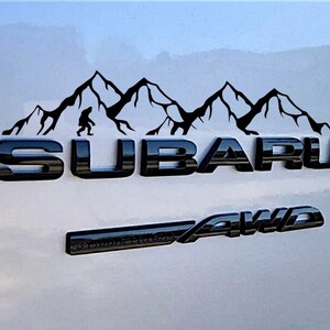 Mountain & Sasquatch Decal for Car Badge Emblem Decoration | PNW Laptop ...