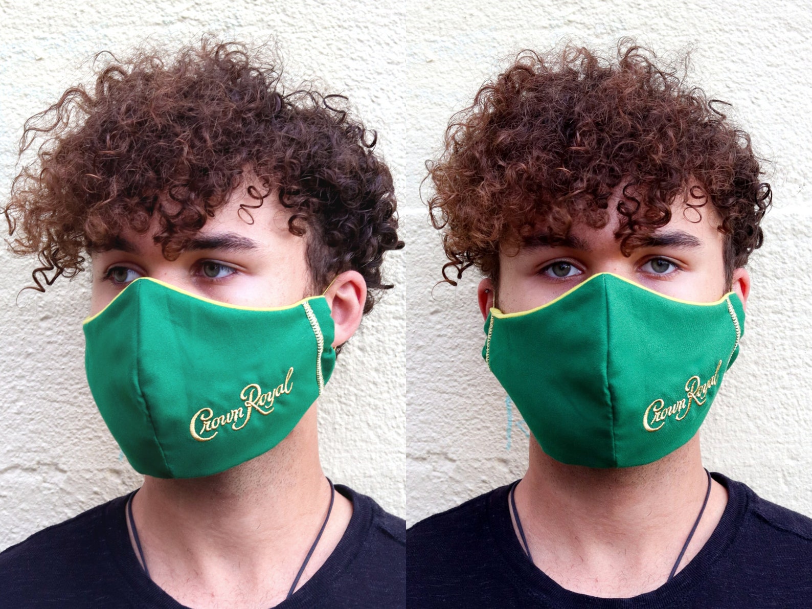 Fitted Mens Crown Royal Face Mask Purple Green Peach Brown | Etsy